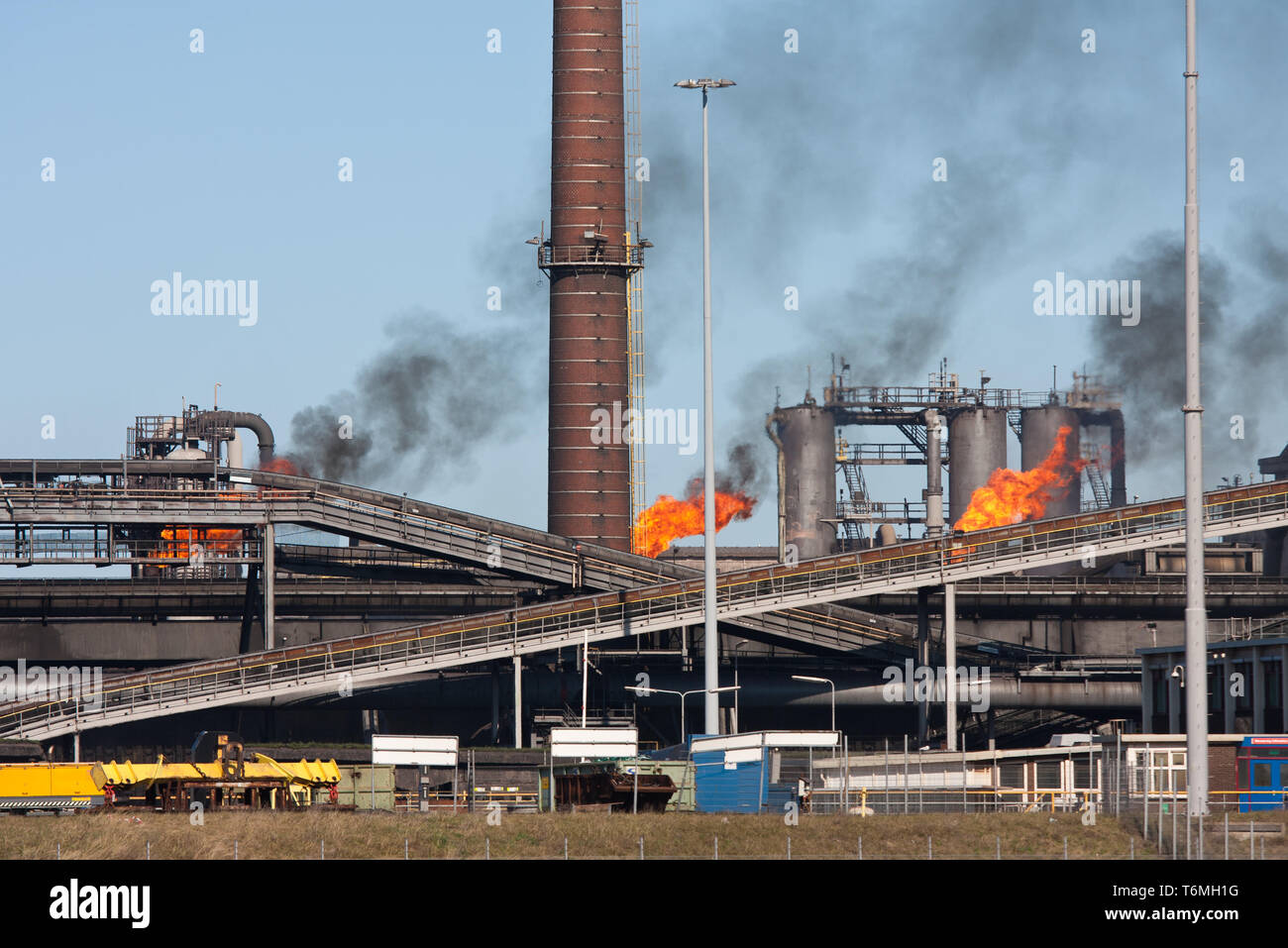 Flaring Factory Chimney High Resolution Stock Photography and Images ...