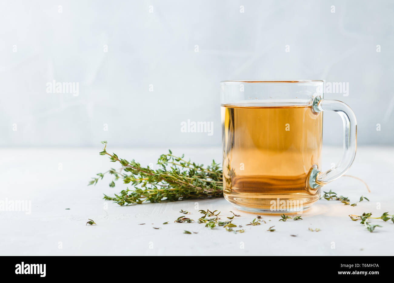 Thyme herbal tea Stock Photo - Alamy