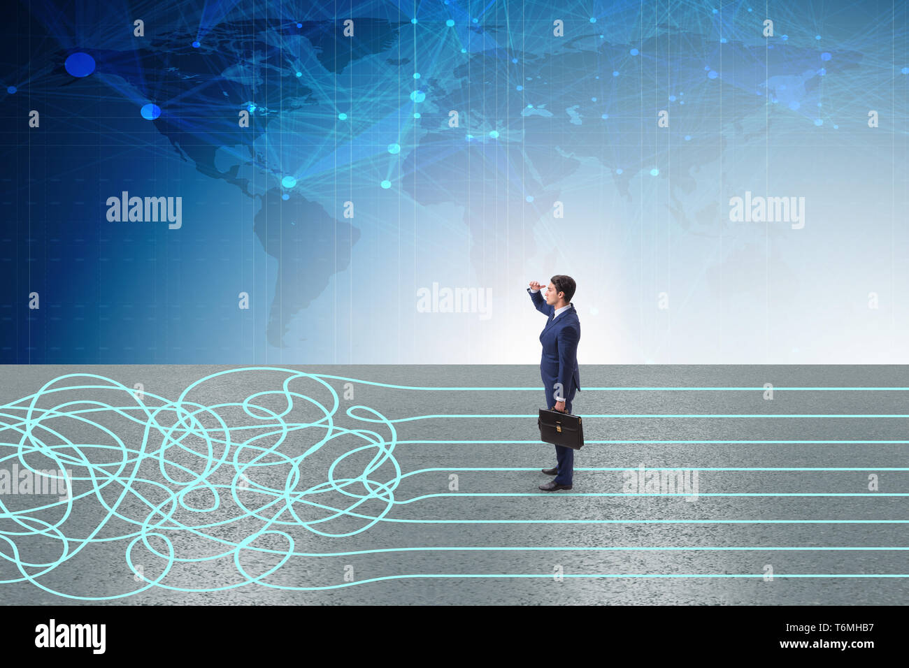 Business concept of uncertainty and confusion Stock Photo - Alamy
