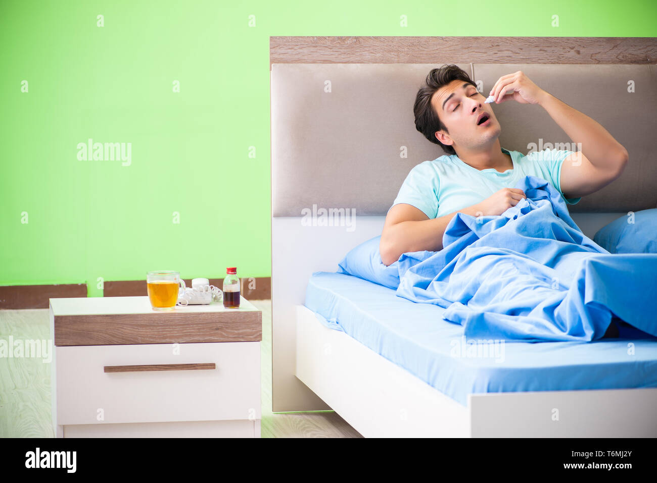 Man suffering from sleeping disorder and insomnia Stock Photo - Alamy