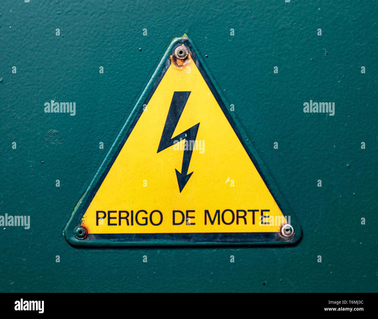 danger warning sign Stock Photo - Alamy