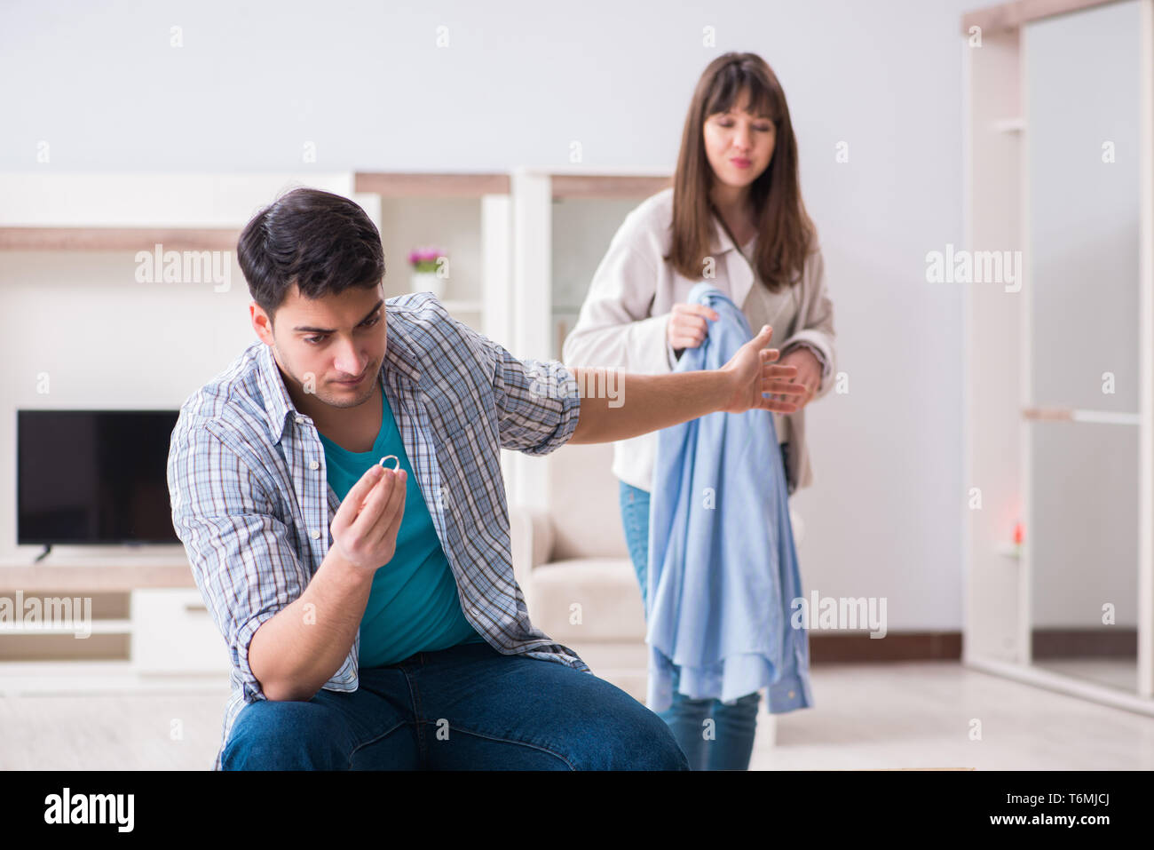Woman leaving house sad hi-res stock photography and images - Alamy