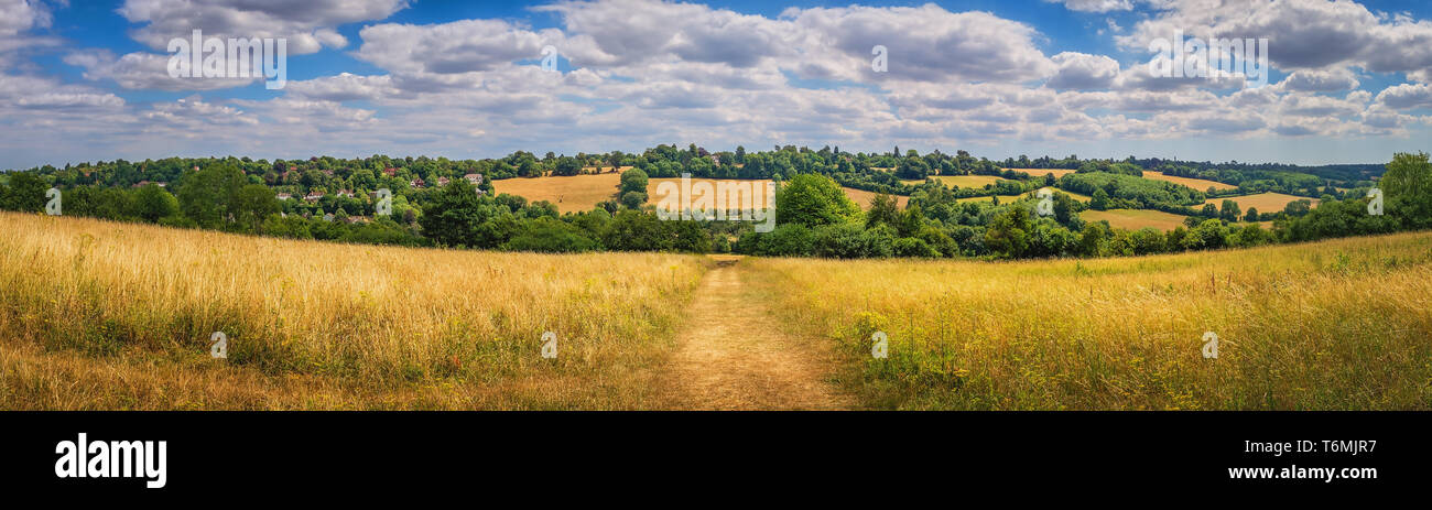 Panorama or rural Surrey landscape Stock Photo - Alamy