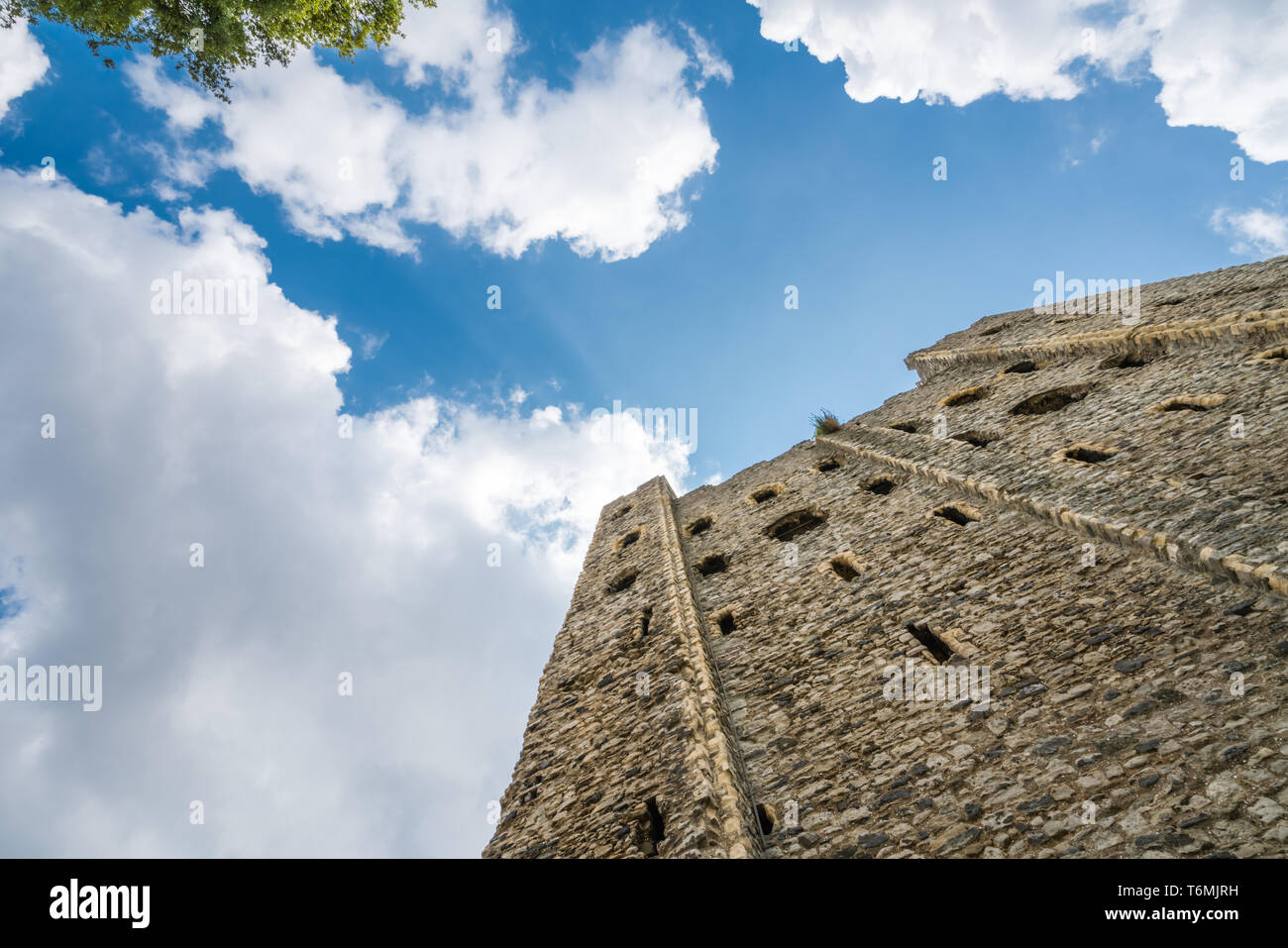 High tower of the Rochester Castle Stock Photo - Alamy