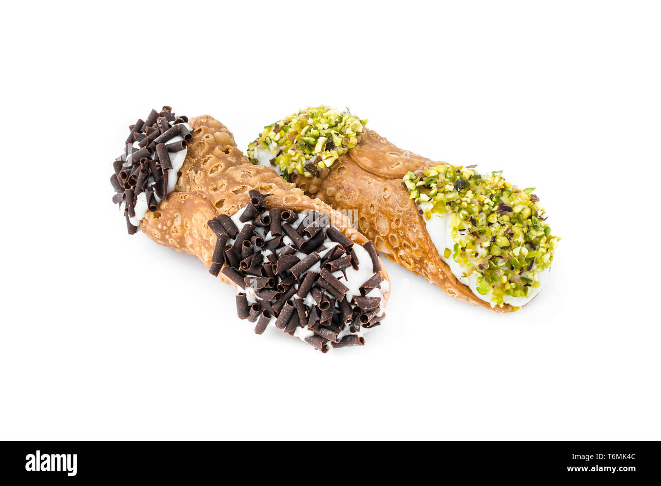 Two cannoli pastries Stock Photo - Alamy