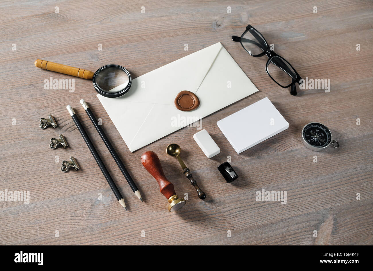 Vintage stationery set Stock Photo - Alamy
