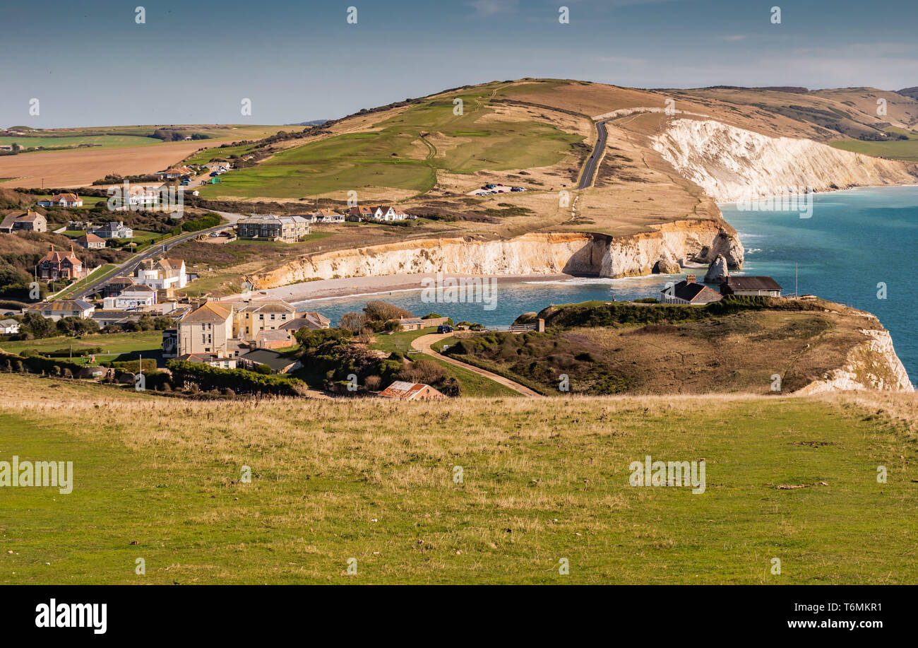Freshwater Bay - IOW Stock Photo - Alamy