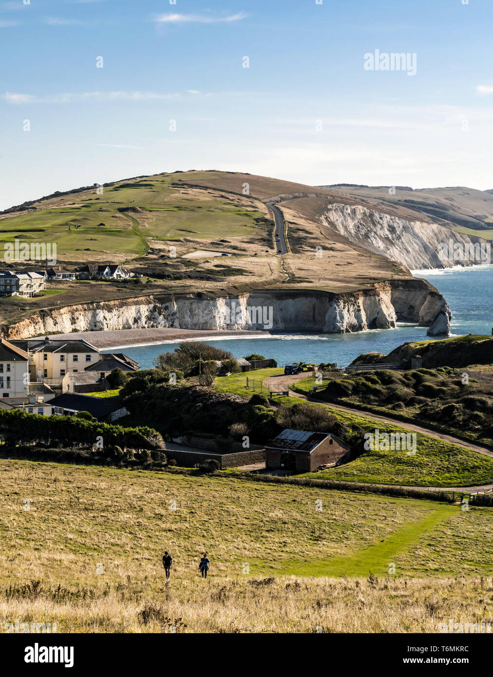 Freshwater Bay - IOW Stock Photo - Alamy