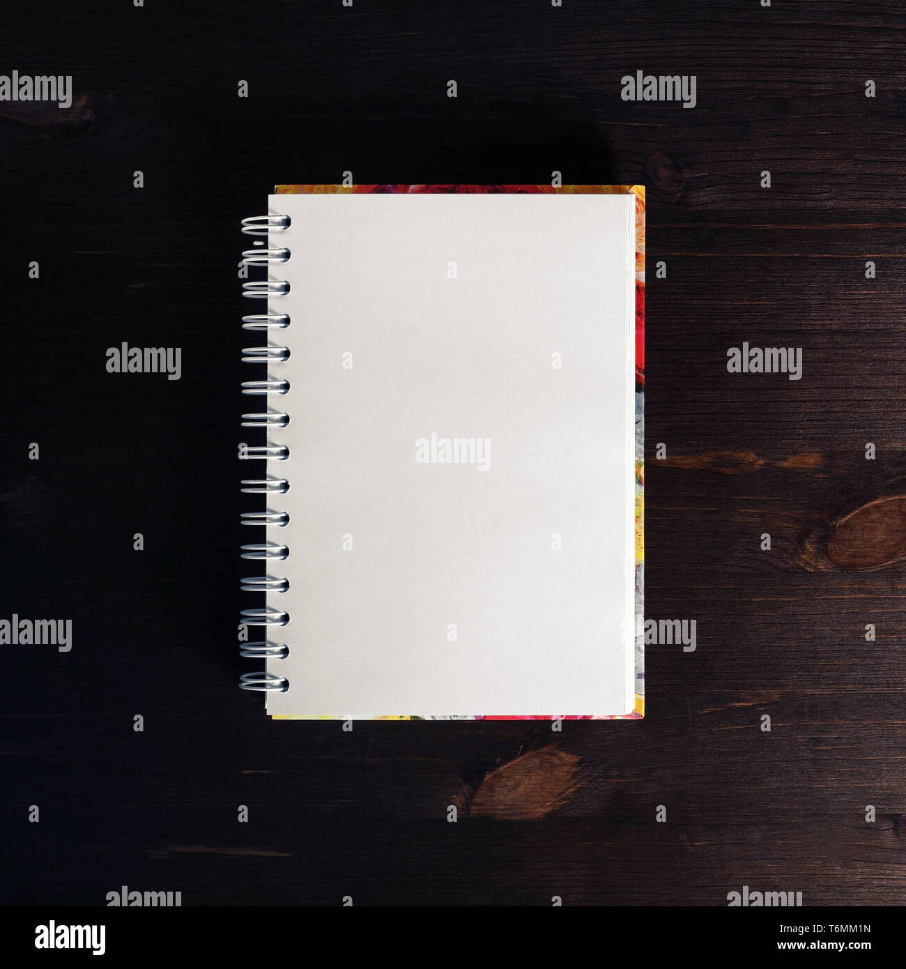 Blank spiral notebook Stock Photo - Alamy