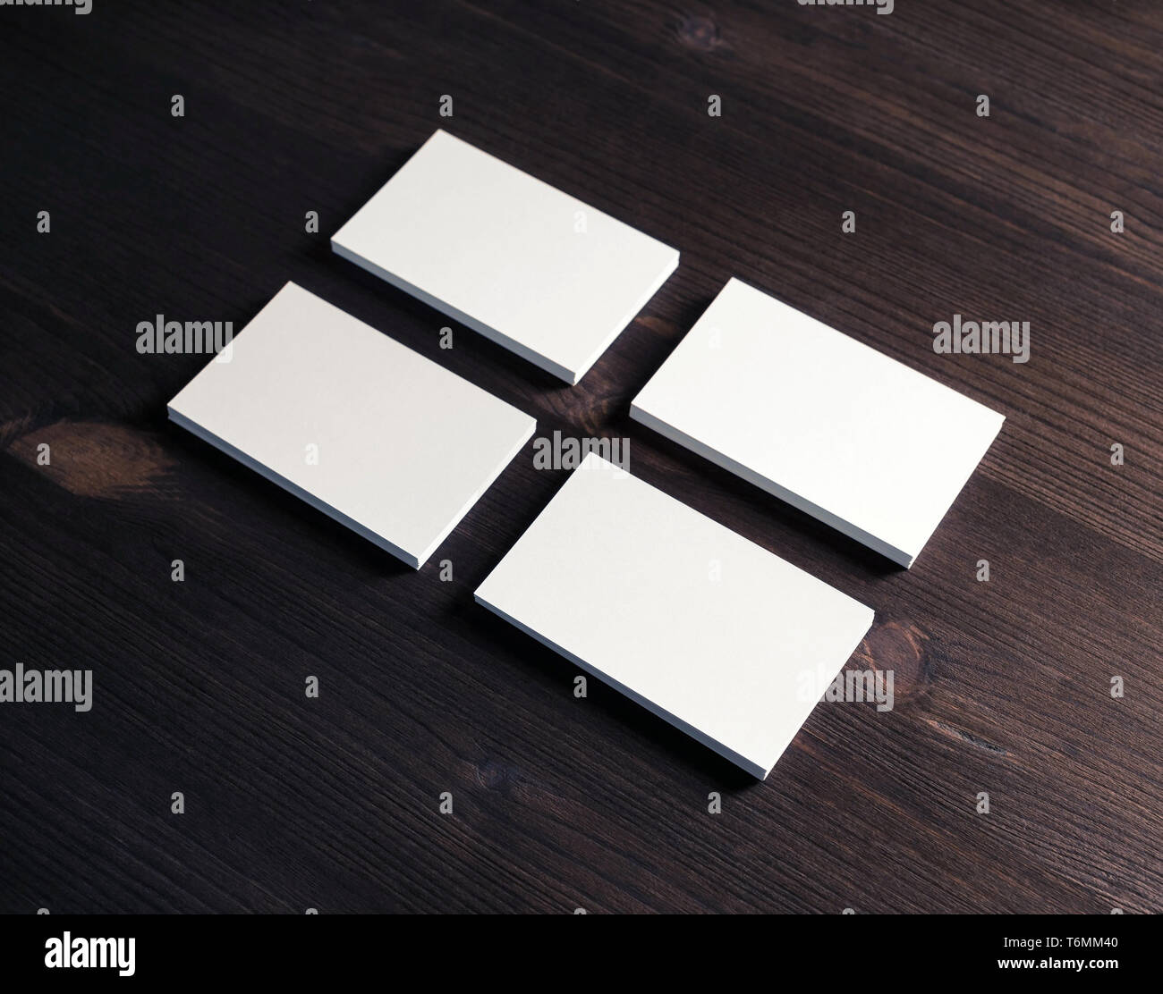 Four business cards Stock Photo - Alamy