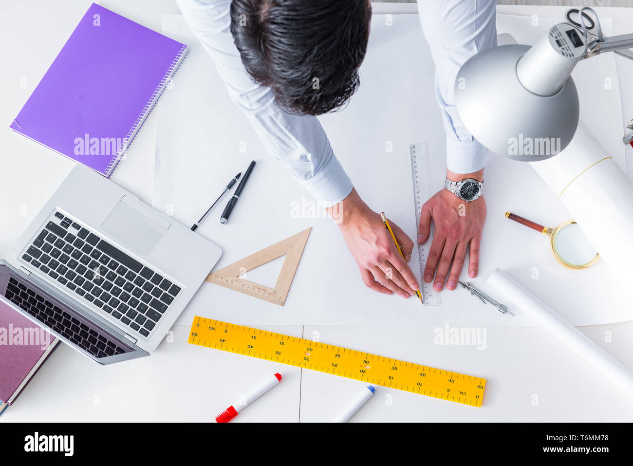 Technical drawings computer design blueprint hi-res stock photography ...