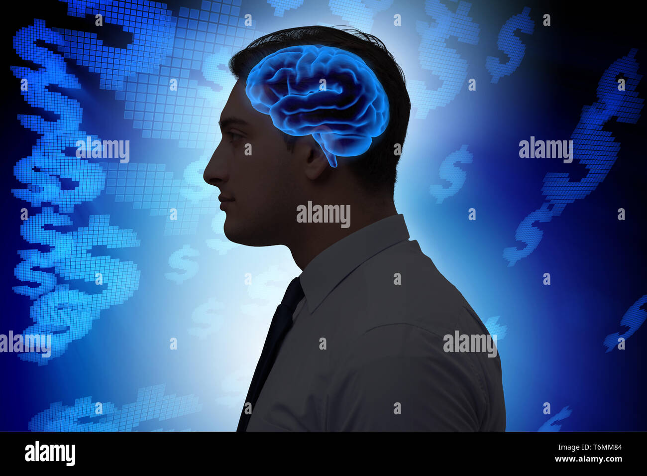 Artificial intelligence concept with man Stock Photo - Alamy