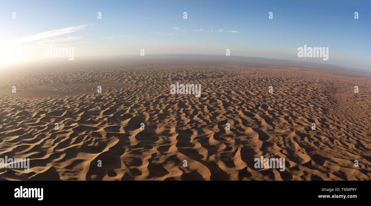 Aerial panorama in Sahara desert at sunrise Stock Photo - Alamy