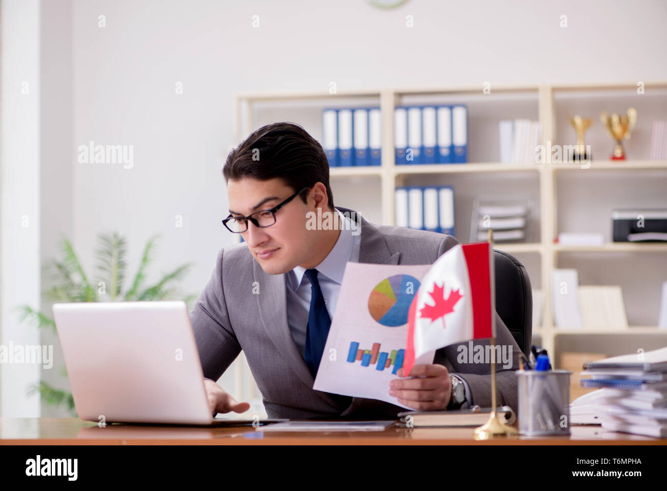 Handsome man flag canada hi-res stock photography and images - Alamy