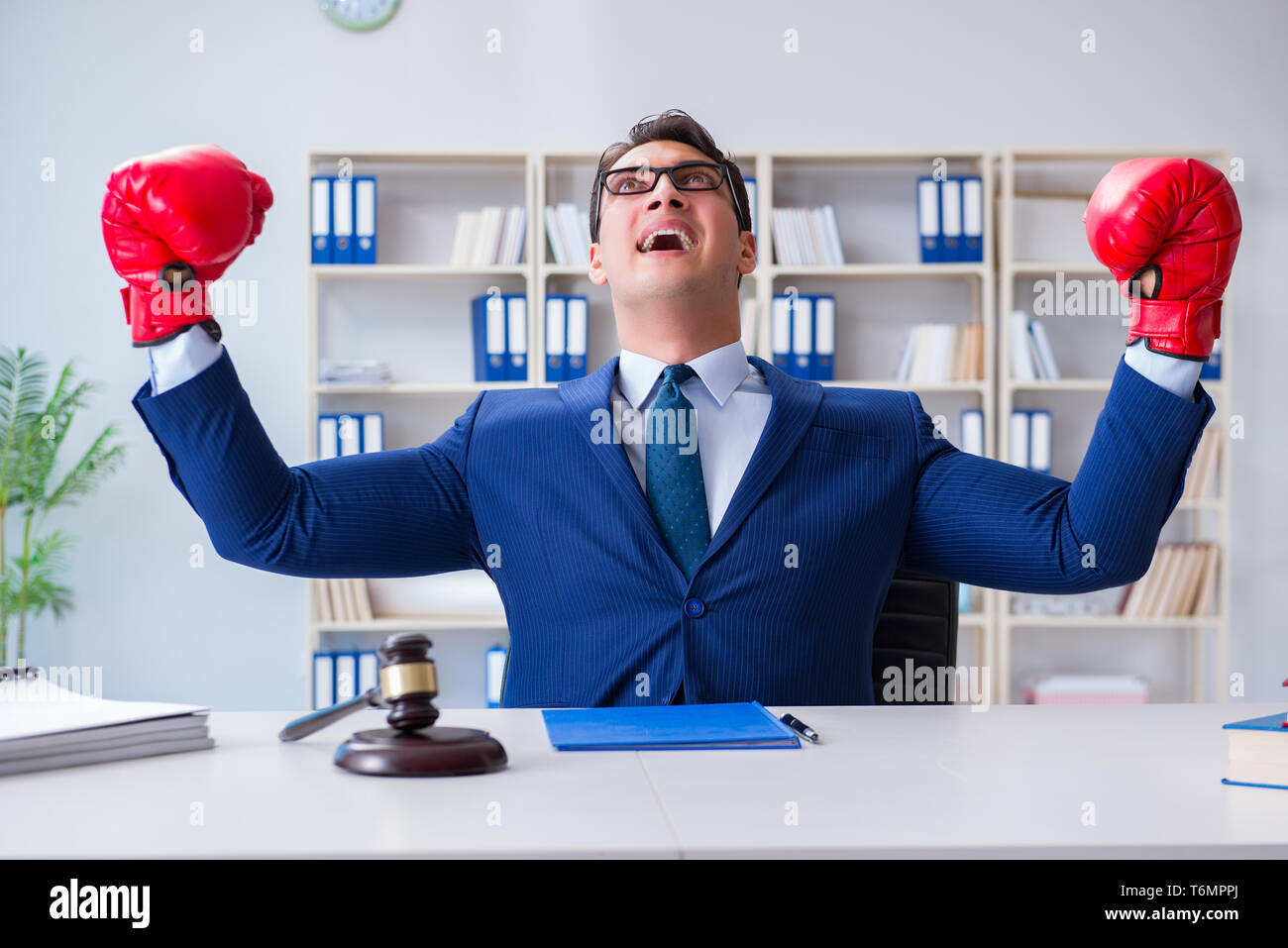 Lawyer working in his office Stock Photo - Alamy