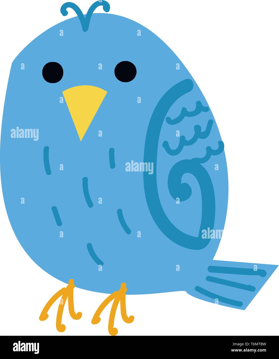 Little blue bird vector illustration Stock Vector Image & Art - Alamy