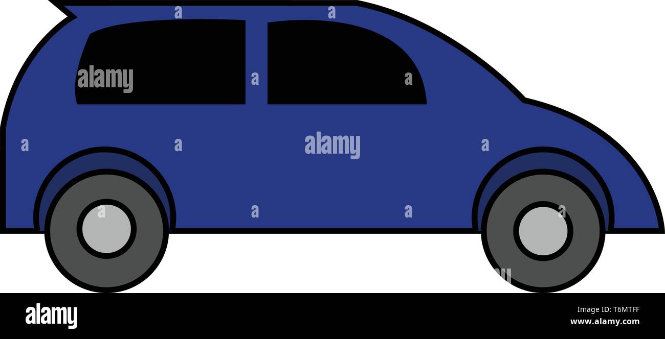 Illustration of a blue car Stock Vector Image & Art - Alamy