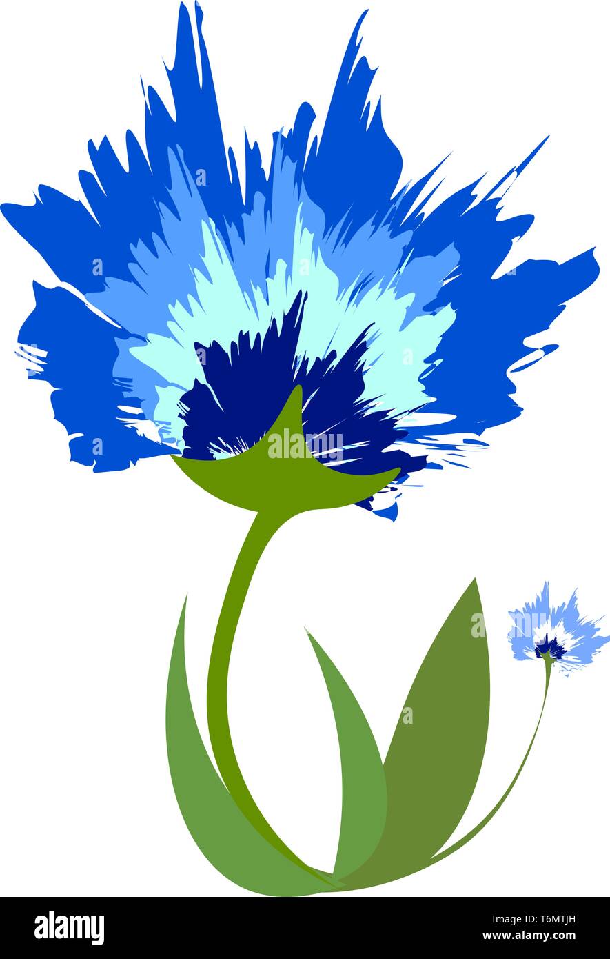 Most beautiful blue flower Stock Vector Images - Alamy