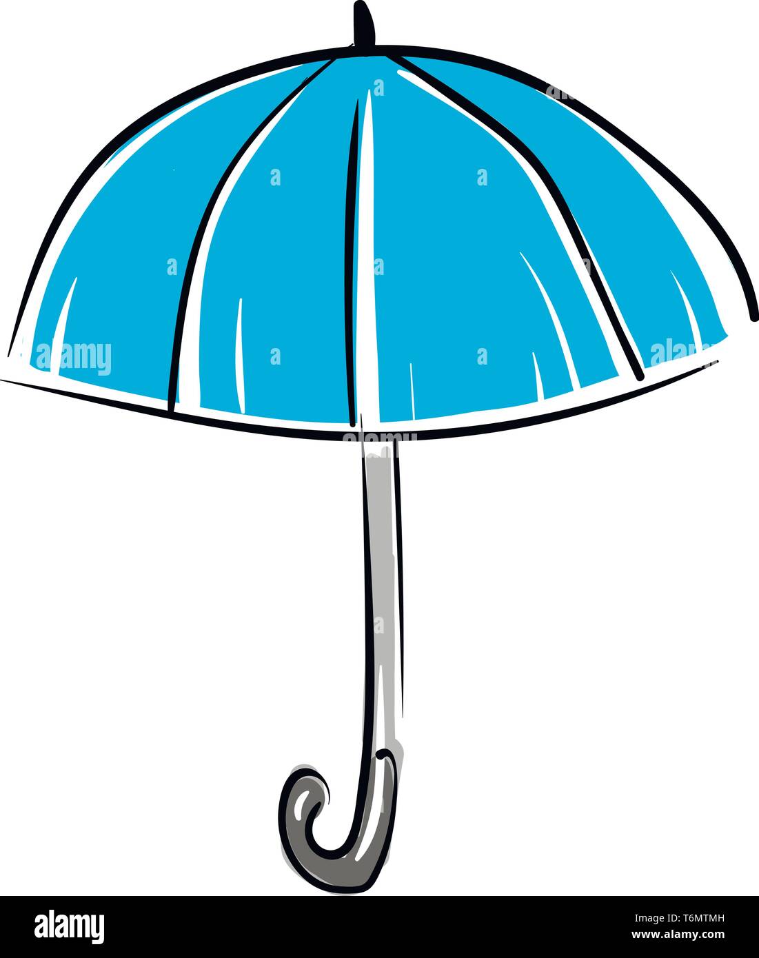 Illustration of a blue umbrella Stock Vector Image & Art - Alamy