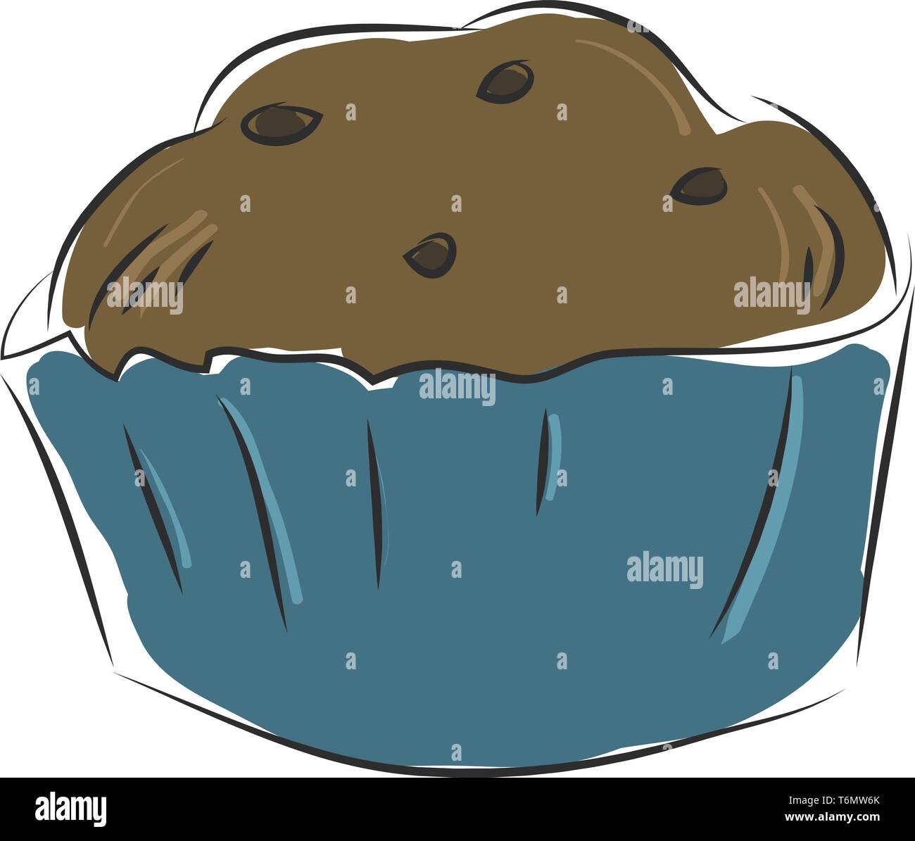 Chocolate cupcake vector illustration Stock Vector Image & Art - Alamy