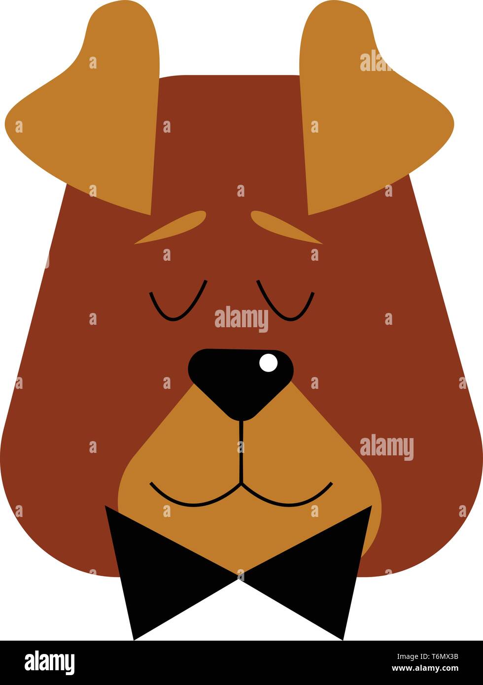 Dog wearing bow tie vector illustration Stock Vector Image & Art - Alamy