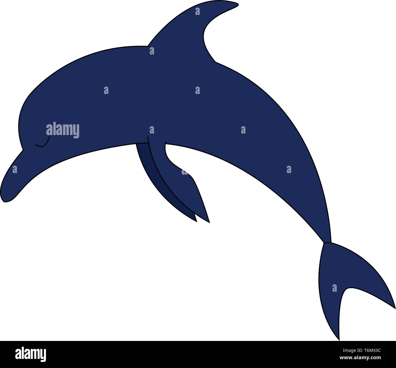 Blue dolphin vector illustration Stock Vector Image & Art - Alamy