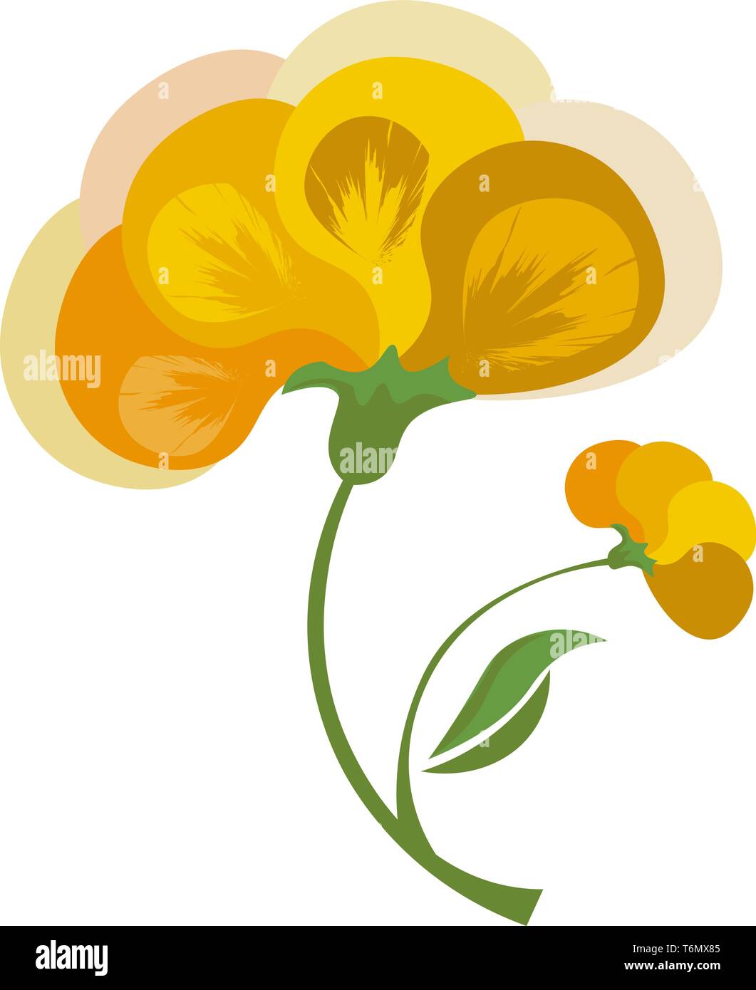 Beautiful yellow flower Stock Vector Images - Alamy