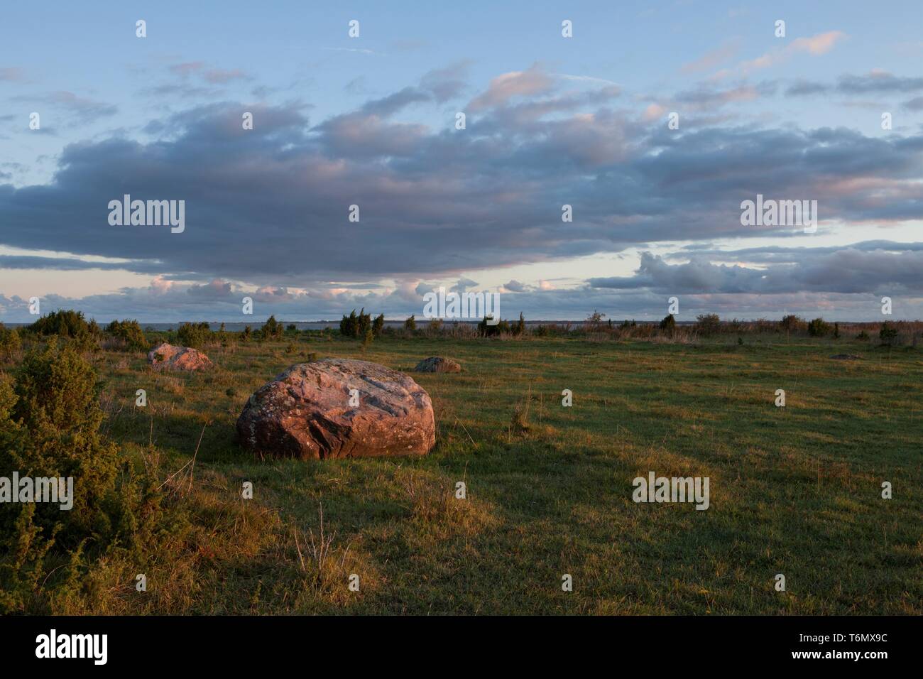 Rock in sunset Stock Photo - Alamy