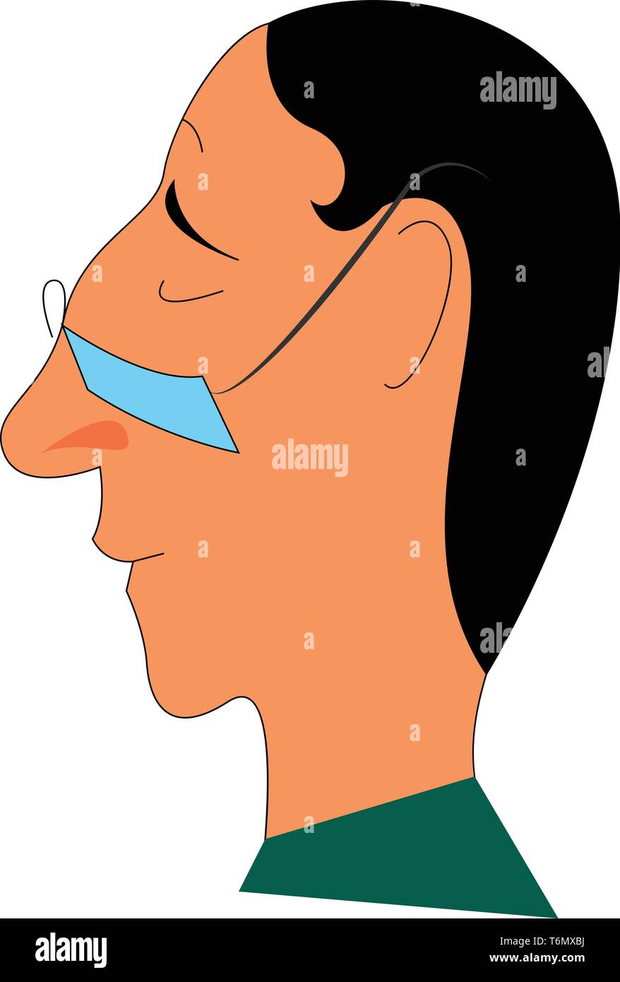 Man wearing glasses vector illustration Stock Vector Image & Art - Alamy
