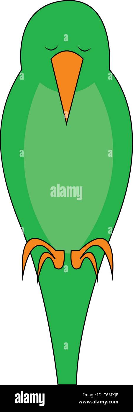 Green bird vector illustration Stock Vector Image & Art - Alamy