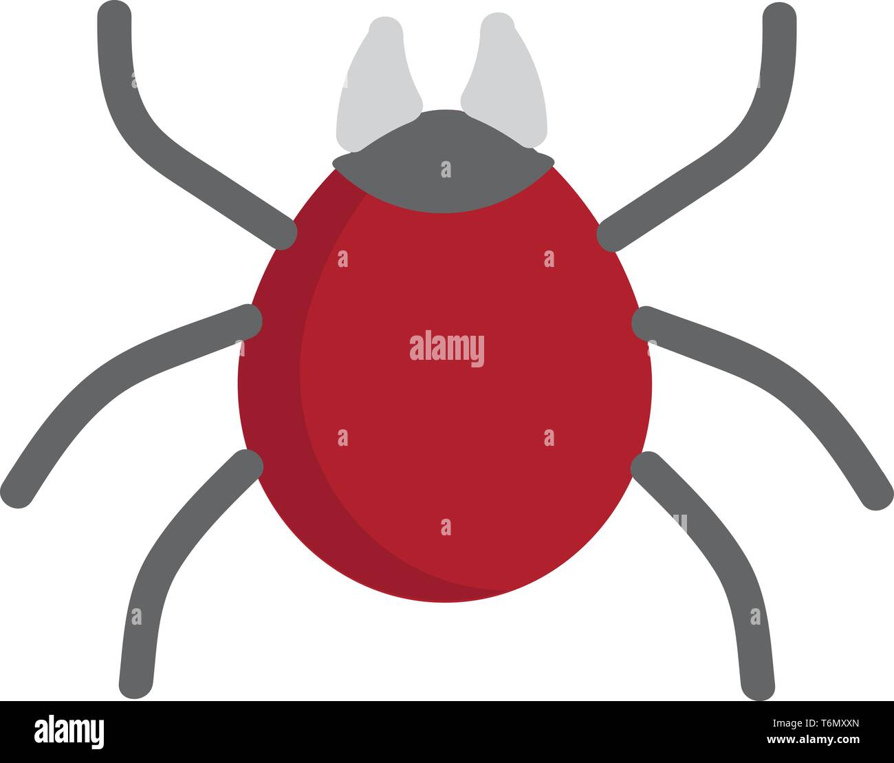 Big red bug illustration vector on white background Stock Vector Image ...