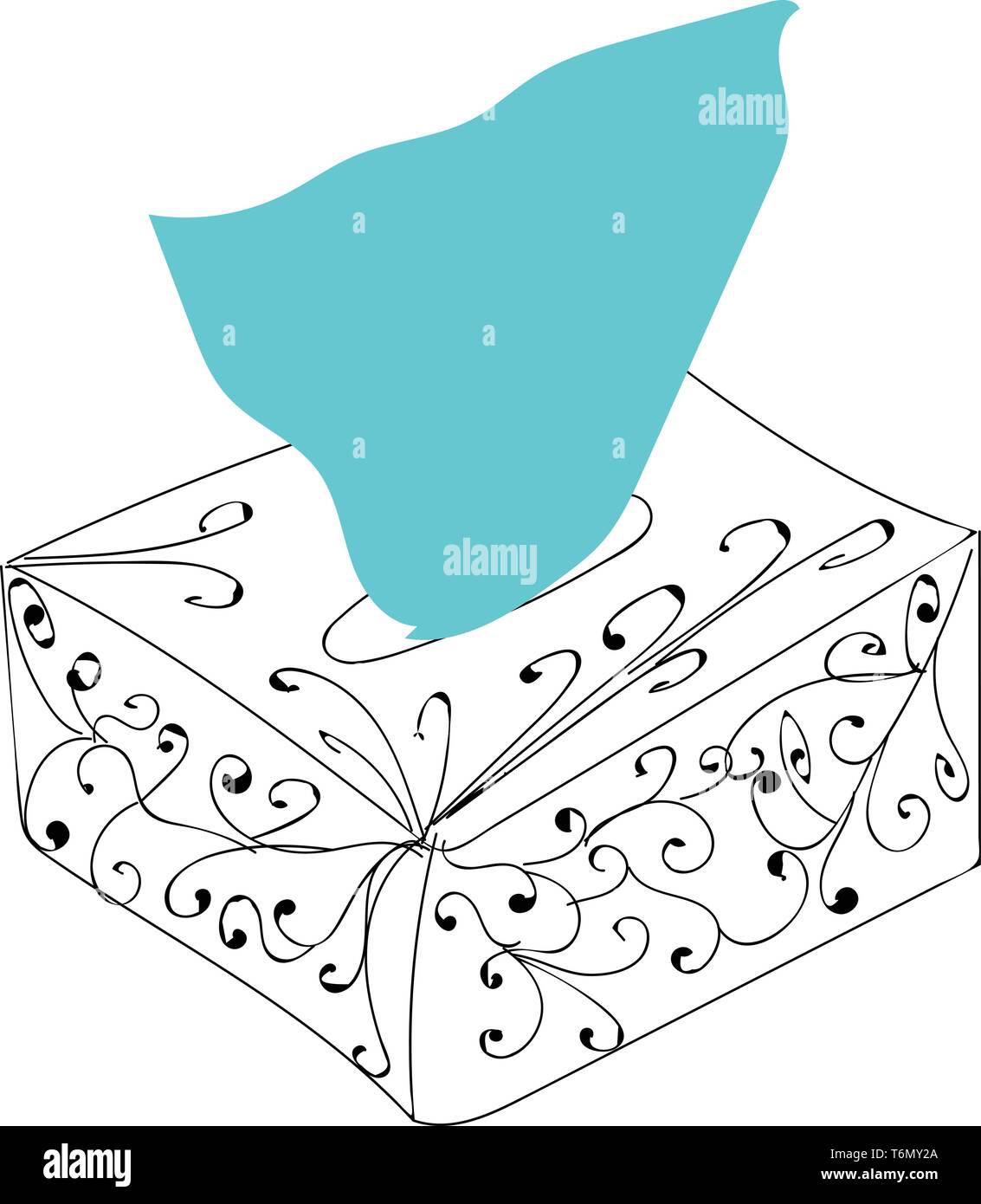 Paper napkins from the box illustration vector on white background ...