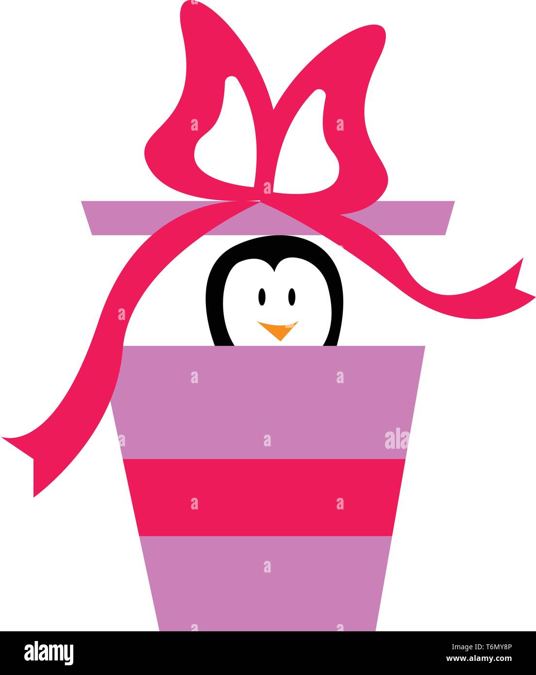 Cartoon illustration pink present box Stock Vector Images - Alamy