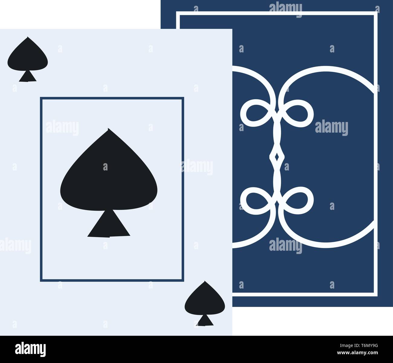 One play card of spades illustration vector on white background Stock ...