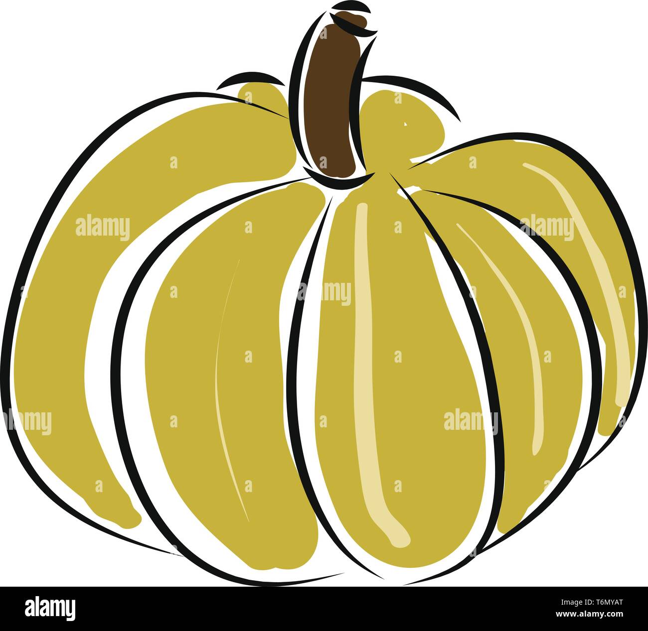 Pumpkin illustration vector on white background Stock Vector Image ...