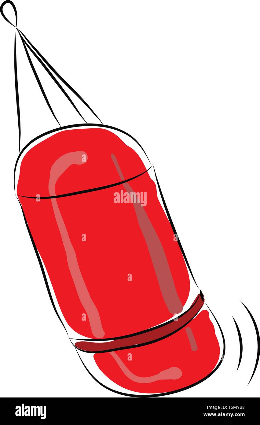 Punching bag illustration vector on white background Stock Vector Image ...