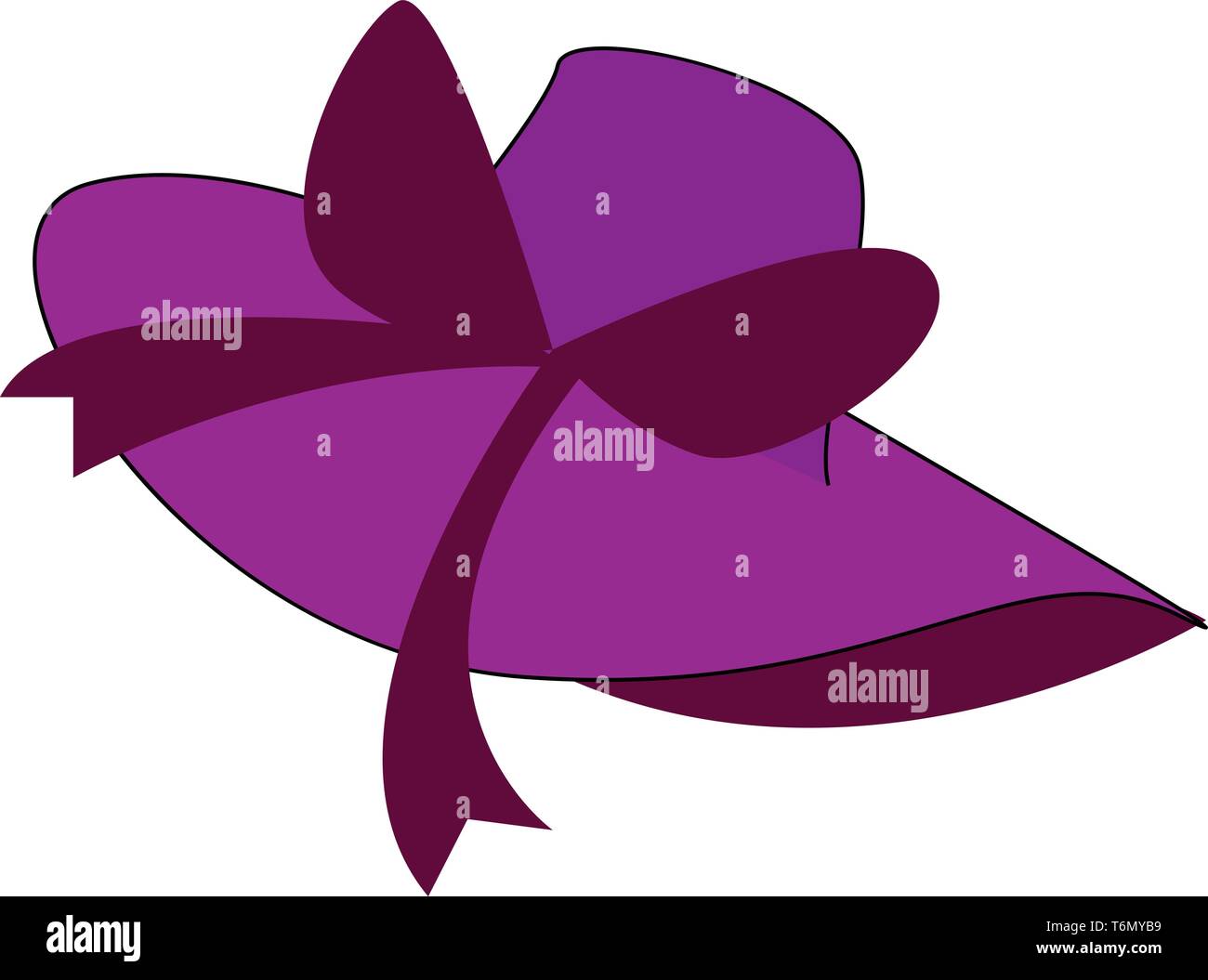Purple hat illustration vector on white background Stock Vector Image ...