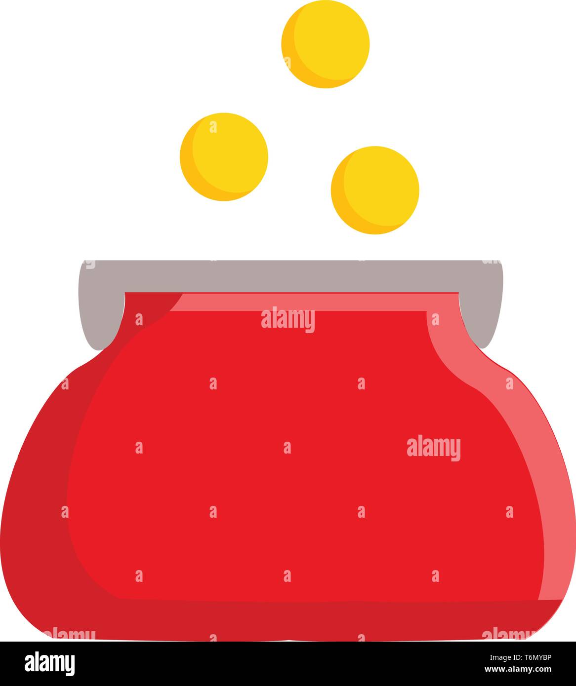 Red purse illustration vector on white background Stock Vector Image ...