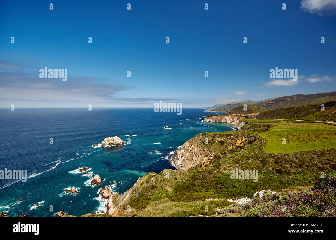 Pacific coast landscape in California Stock Photo - Alamy