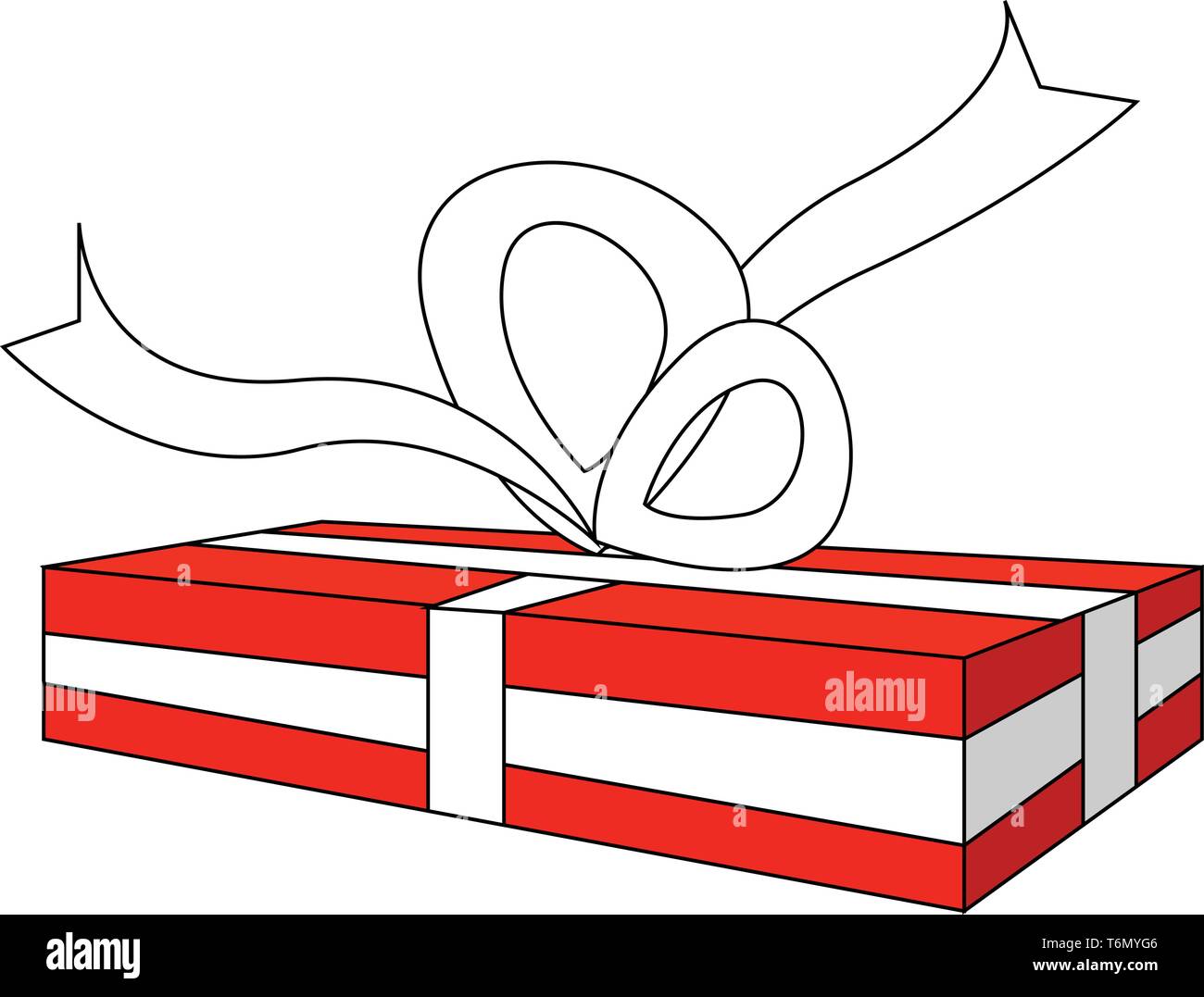 Red present illustration vector on white background Stock Vector Image ...