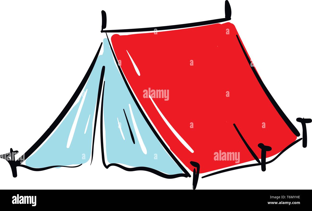 Red tent illustration vector on white background Stock Vector Image ...