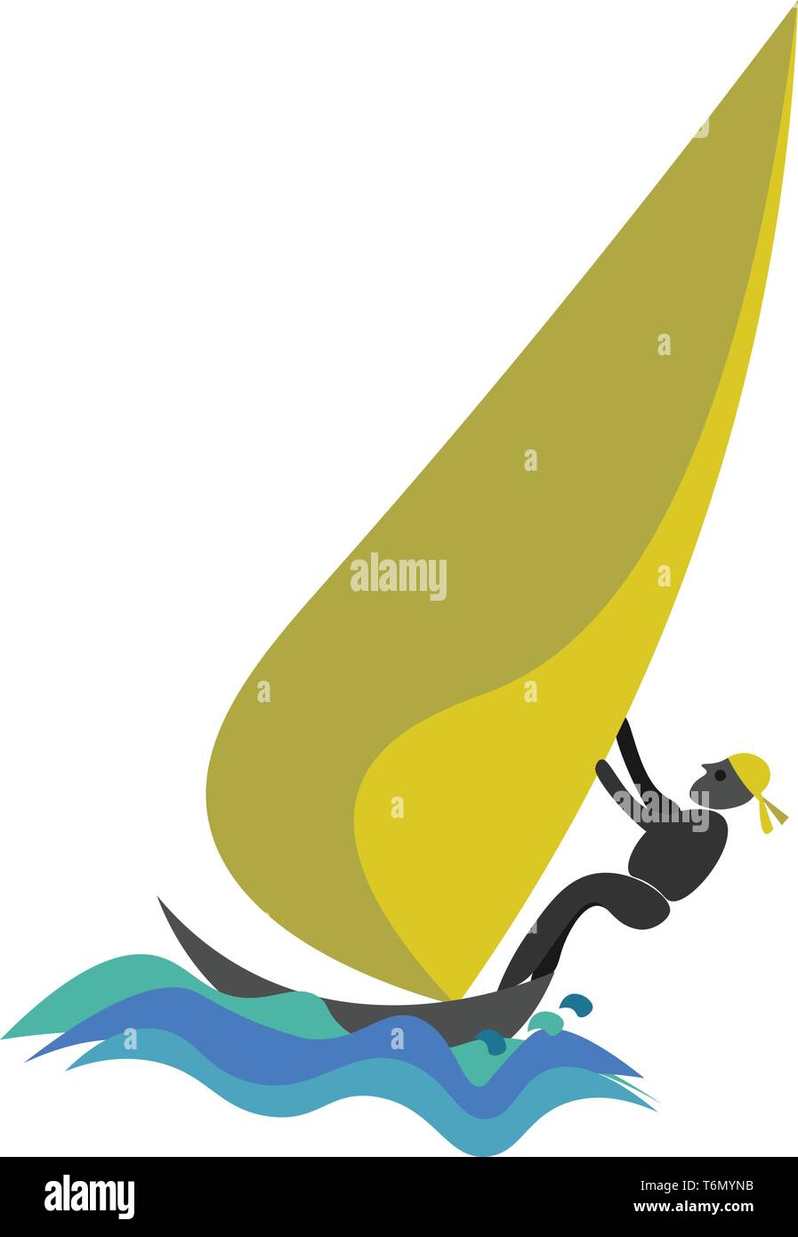 Sailing illustration vector on white background Stock Vector Image ...