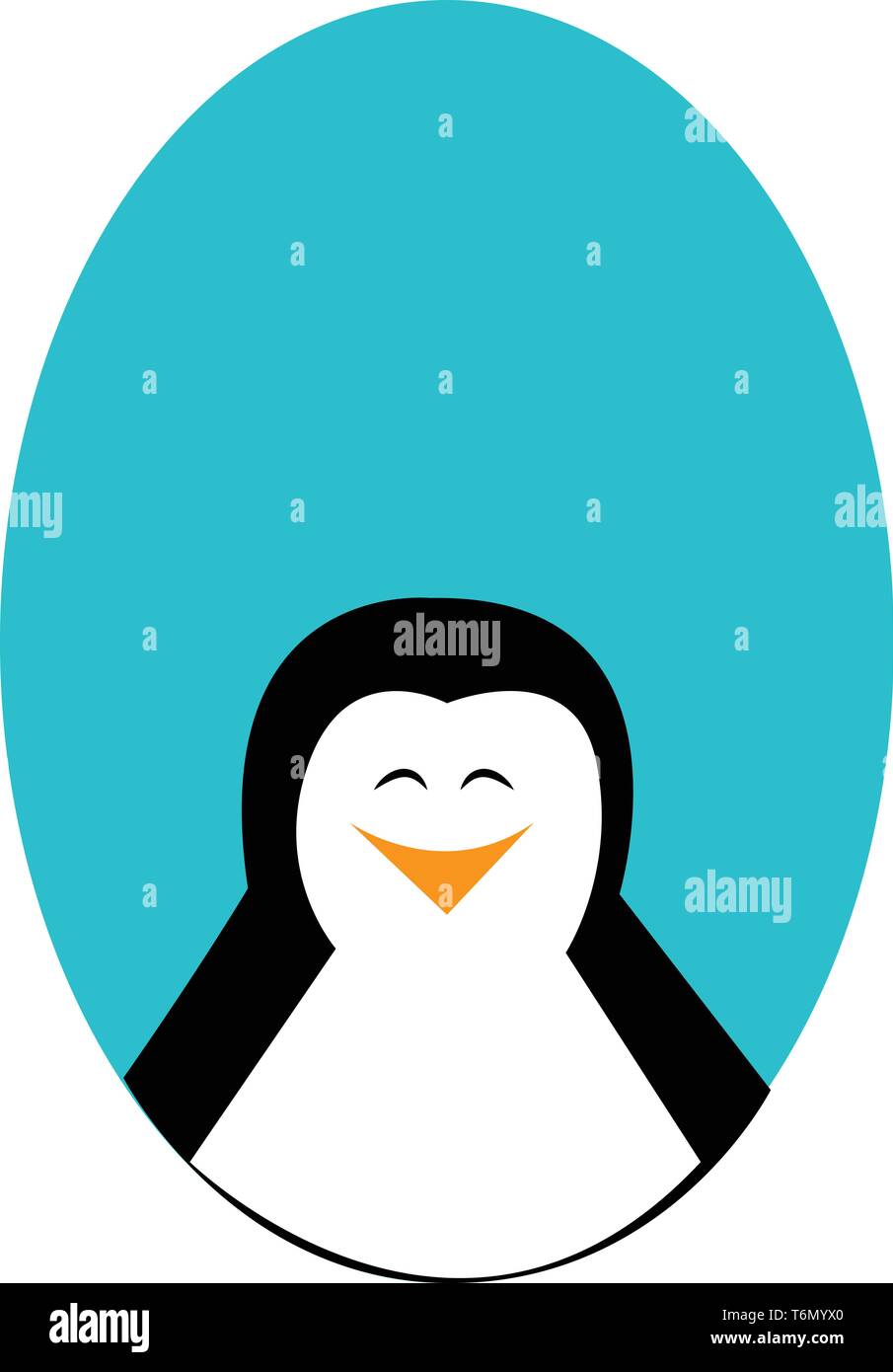 Smiling penguin illustration vector on white background Stock Vector ...