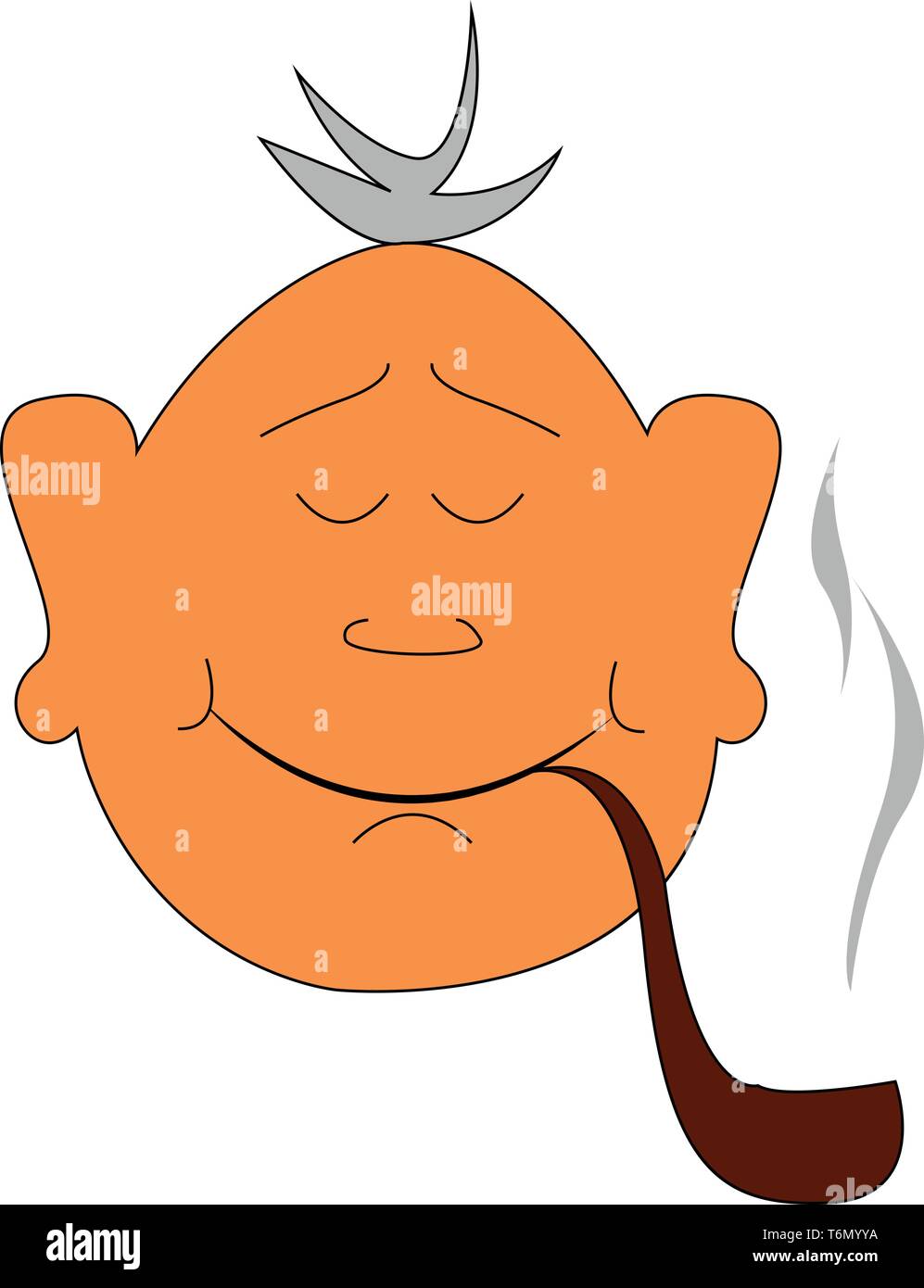 Smoking man illustration vector on white background Stock Vector Image ...