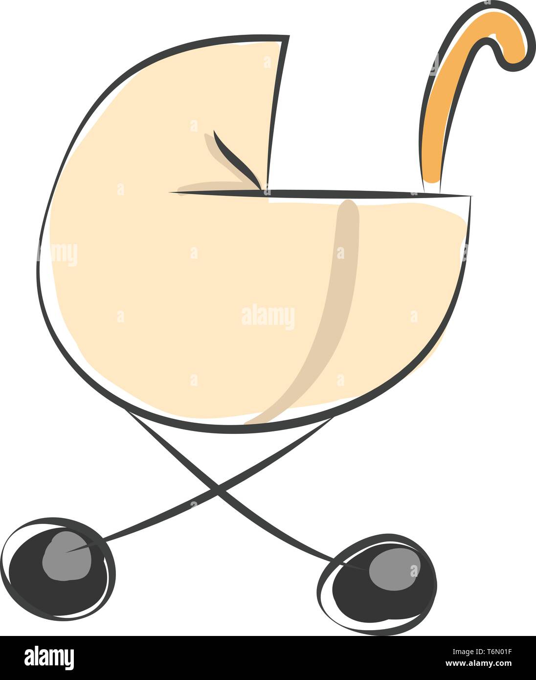 A comfortable baby stroller with a handle and wheels for easy carrying ...