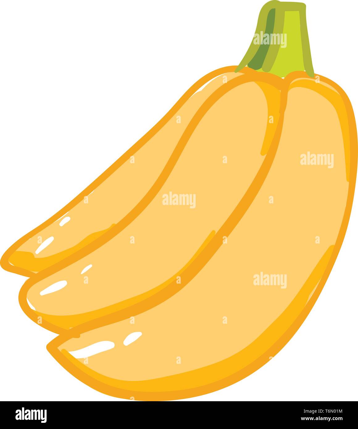 A bunch of fully ripe sweet bananas ready to be served vector color ...