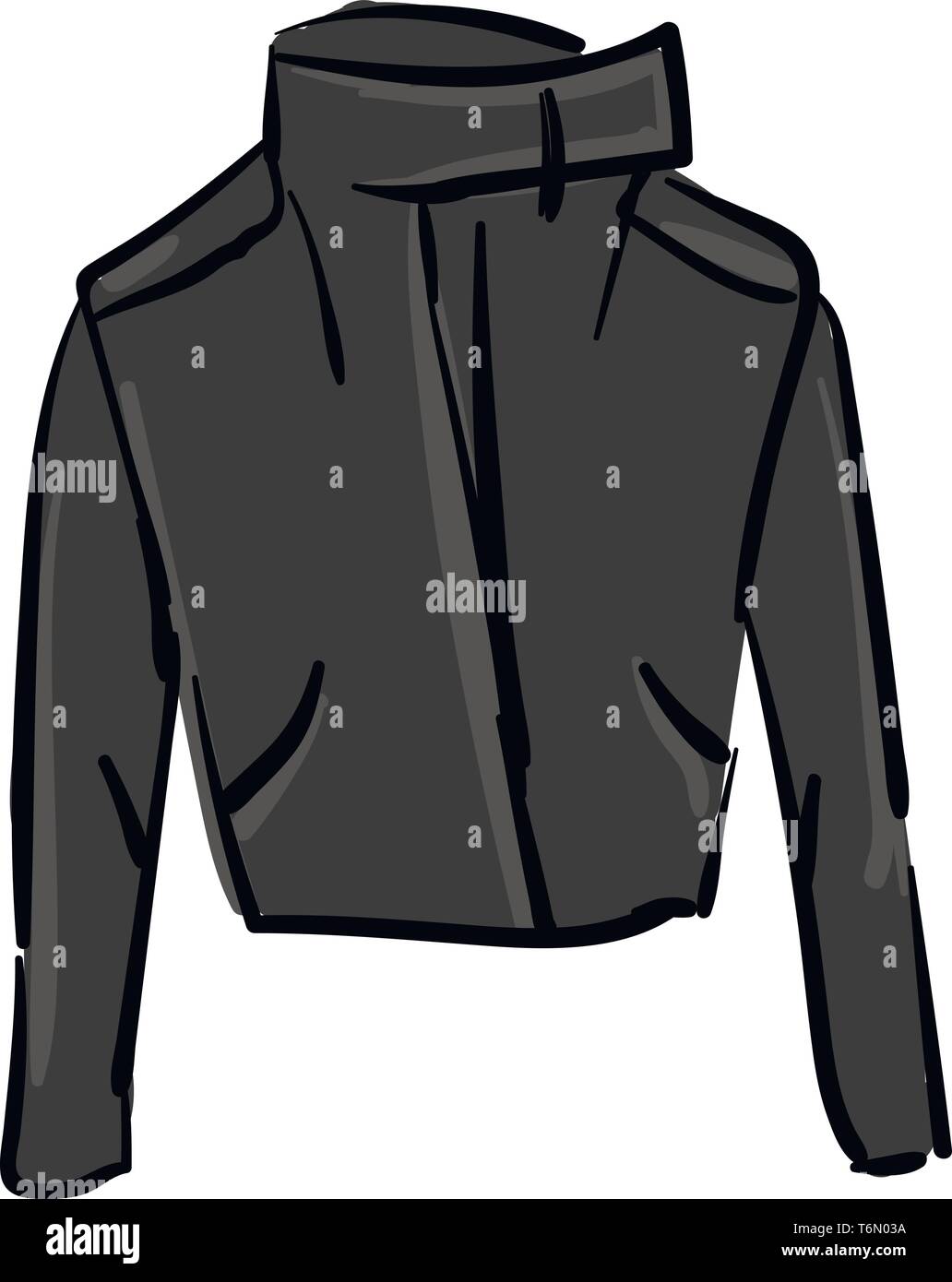 A stylish and attractive black jacket with full sleeves which gives ...