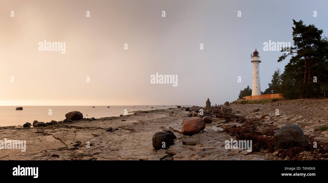 Lighthouse on Vormsi Island Stock Photo - Alamy