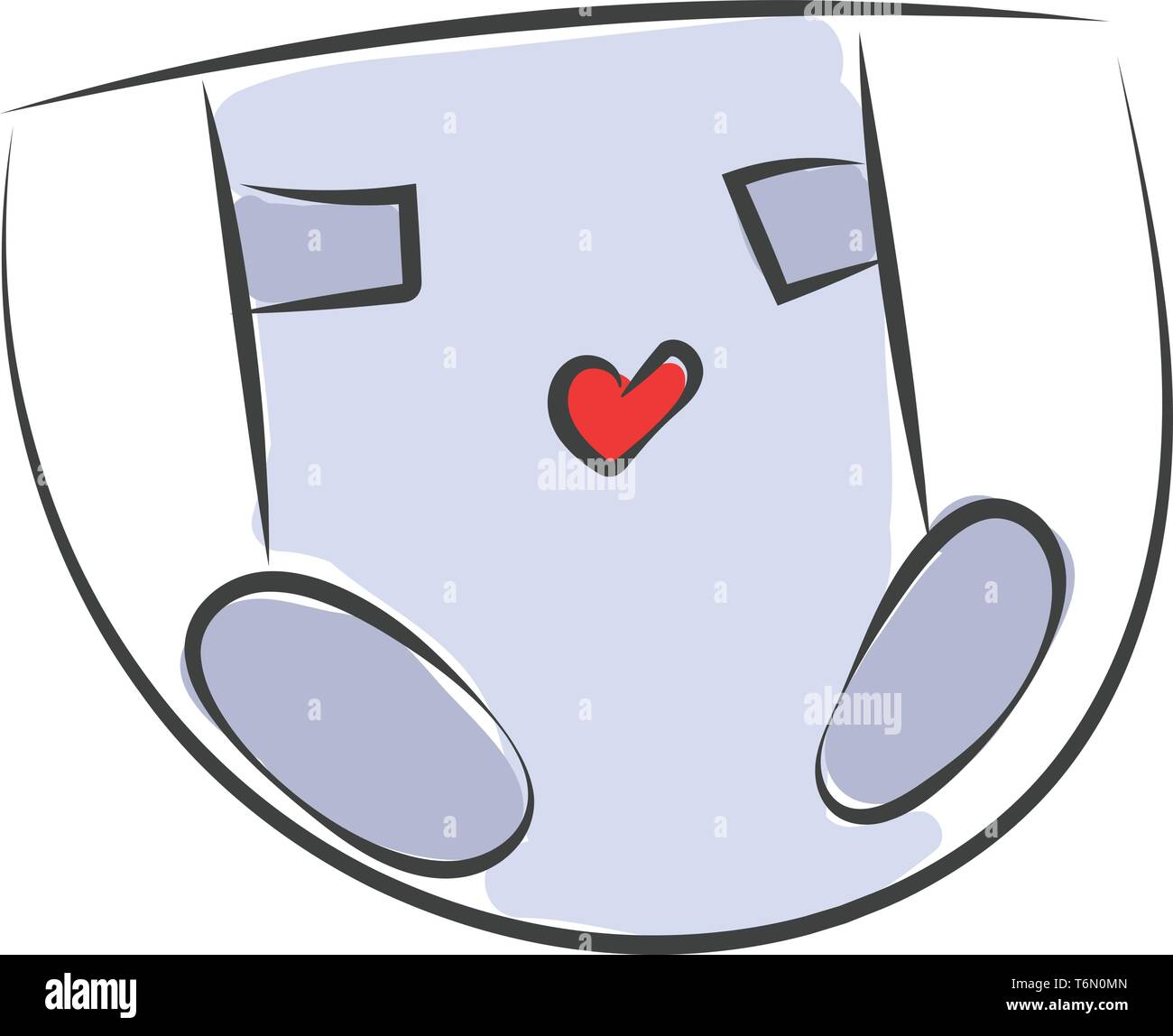 A beautiful diaper with colorful prints on it vector color drawing or ...