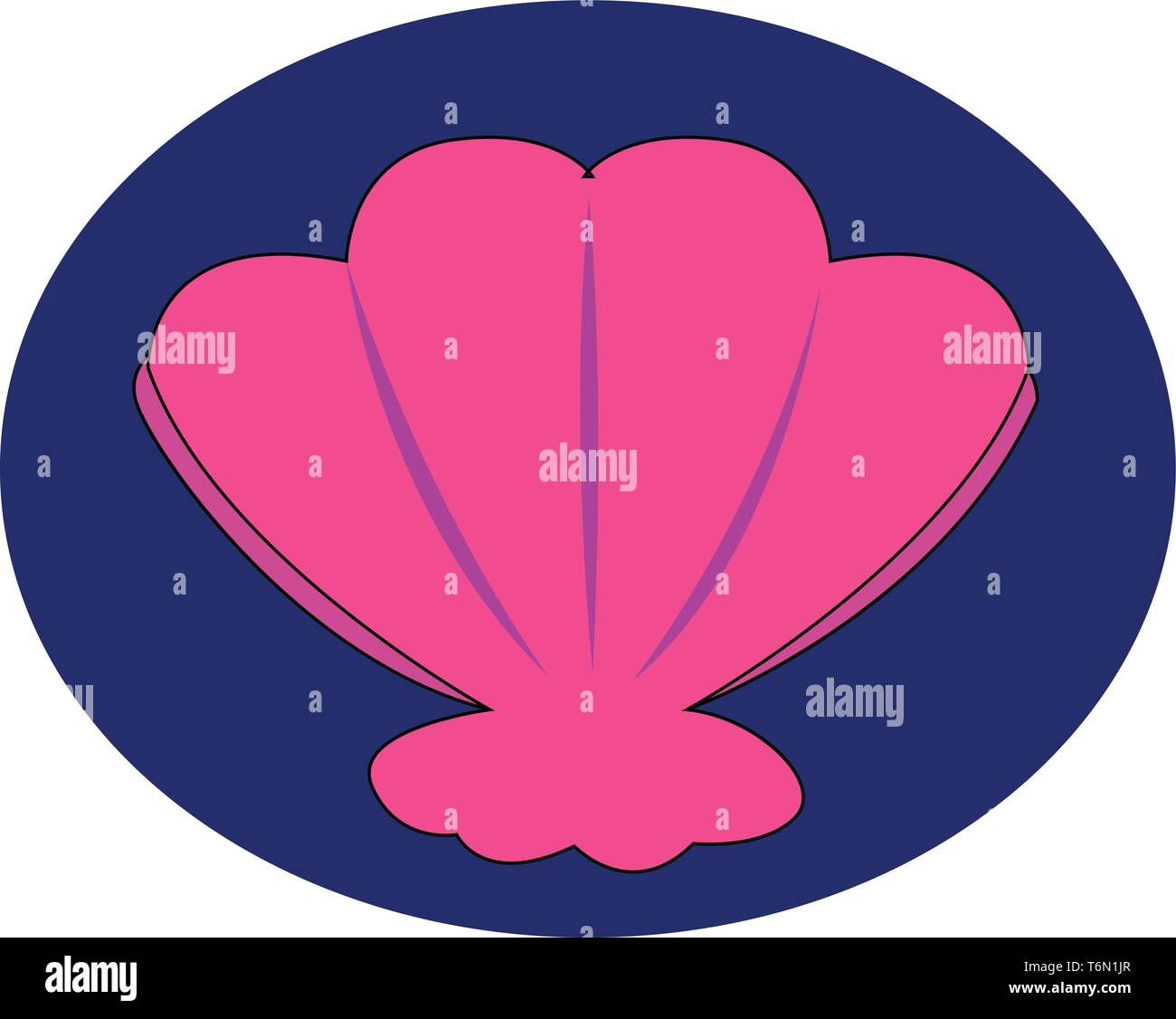 Clam shaped Stock Vector Images - Alamy